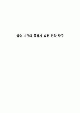 실습 기관의 중장기 발전 전략 탐구-1페이지