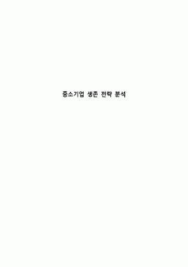 중소기업 생존 전략 분석-1페이지