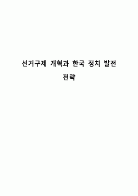 선거구제 개혁과 한국 정치 발전 전략-1페이지