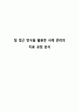 팀 접근 방식을 활용한 사례 관리의 치료 과정 분석-1페이지