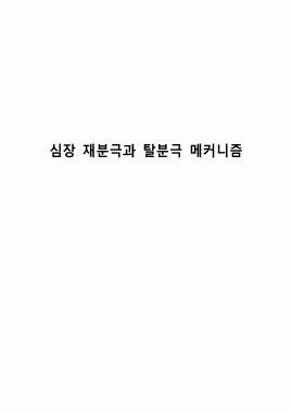 심장 재분극과 탈분극 메커니즘-1페이지