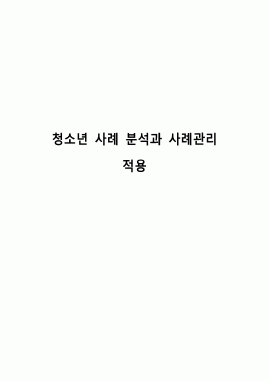 청소년 사례 분석과 사례관리 적용-1페이지
