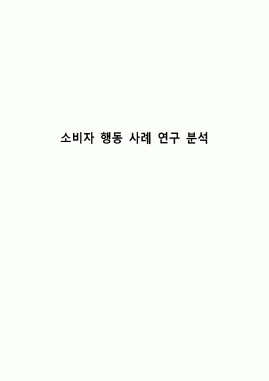 소비자 행동 사례 연구 분석-1페이지
