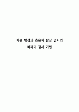 자분 탐상과 초음파 탐상 검사의 비파괴 검사 기법-1페이지