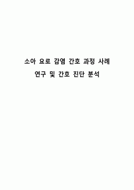 소아 요로 감염 간호 과정 사례 연구 및 간호 진단 분석-1페이지
