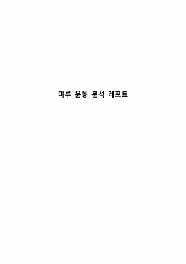 마루 운동 분석 레포트-1페이지
