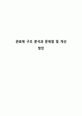 관료제 구조 분석과 문제점 및 개선 방안-1페이지