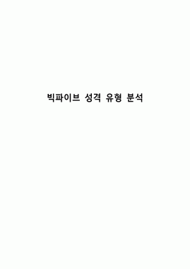 빅파이브 성격 유형 분석-1페이지