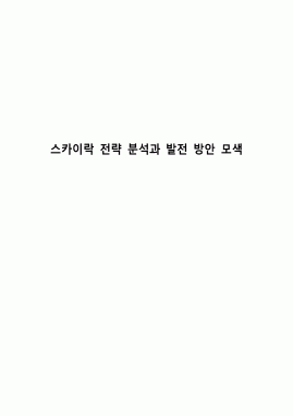 스카이락 전략 분석과 발전 방안 모색-1페이지