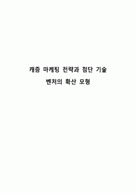 캐즘 마케팅 전략과 첨단 기술 벤처의 확산 모형-1페이지