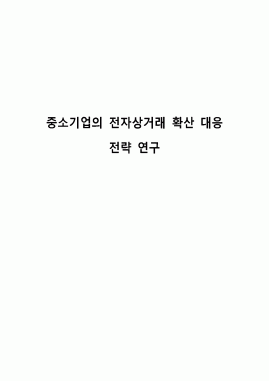 중소기업의 전자상거래 확산 대응 전략 연구-1페이지