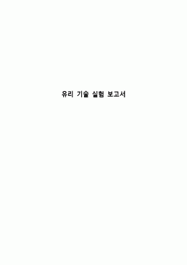유리 기술 실험 보고서-1페이지