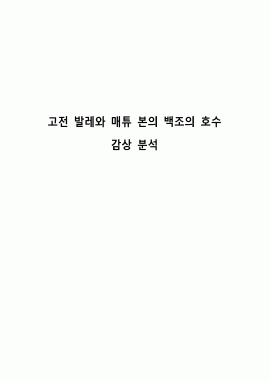 고전 발레와 매튜 본의 백조의 호수 감상 분석-1페이지