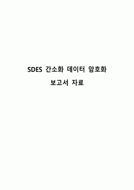 SDES 간소화 데이터 암호화 보고서 자료-1페이지