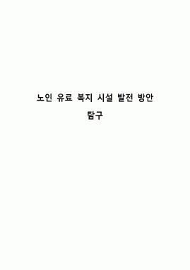 노인 유료 복지 시설 발전 방안 탐구-1페이지