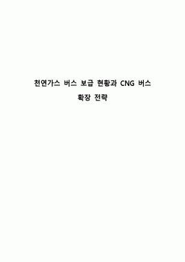 천연가스 버스 보급 현황과 CNG 버스 확장 전략-1페이지