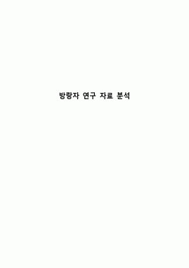 방랑자 연구 자료 분석-1페이지