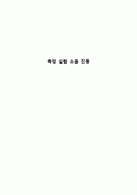 측정 실험 소음 진동-1페이지