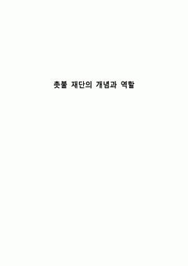 촛불 재단의 개념과 역할-1페이지