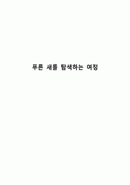 푸른 새를 탐색하는 여정-1페이지