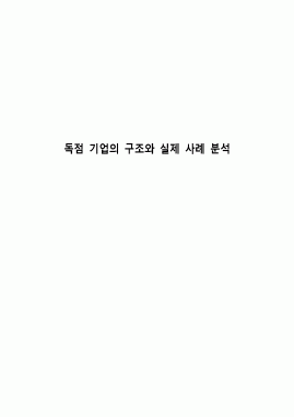 독점 기업의 구조와 실제 사례 분석-1페이지