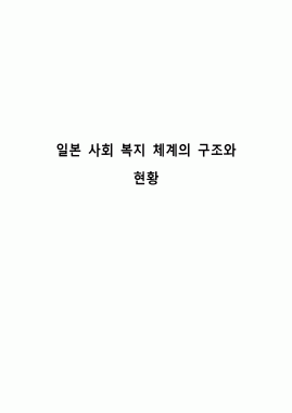 일본 사회 복지 체계의 구조와 현황-1페이지
