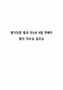 평가인증 통과 만3세 9월 첫째주 탈것 차조심 길조심-1페이지