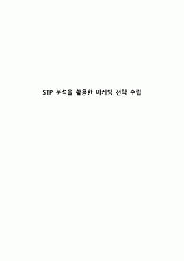 STP 분석을 활용한 마케팅 전략 수립-1페이지