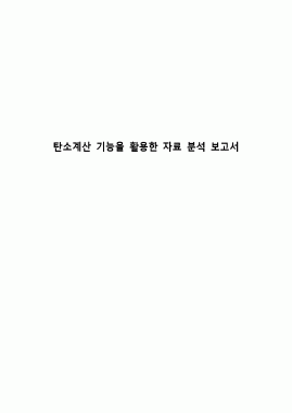 탄소계산 기능을 활용한 자료 분석 보고서-1페이지