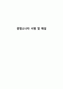 광염소나타 서평 및 해설-1페이지