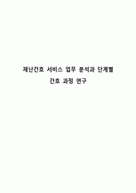 재난간호 서비스 업무 분석과 단계별 간호 과정 연구-1페이지