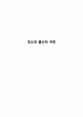임신과 출산의 여정-1페이지