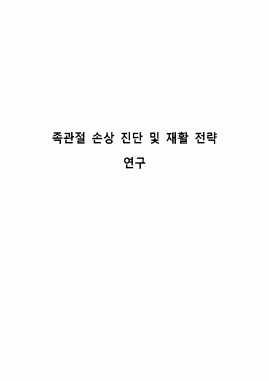 족관절 손상 진단 및 재활 전략 연구-1페이지