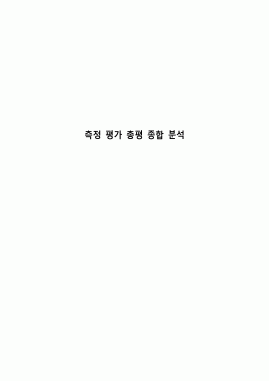 측정 평가 총평 종합 분석-1페이지