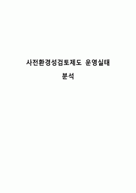 사전환경성검토제도 운영실태 분석-1페이지