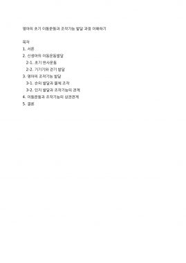 영아의 초기 이동운동과 조작기능 발달 과정 이해하기-1페이지