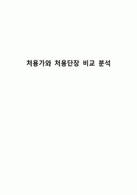 처용가와 처용단장 비교 분석-1페이지