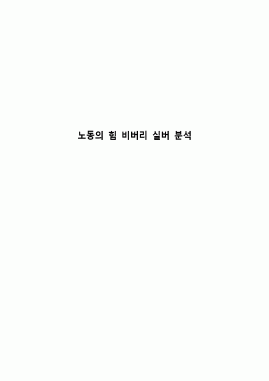 노동의 힘 비버리 실버 분석-1페이지