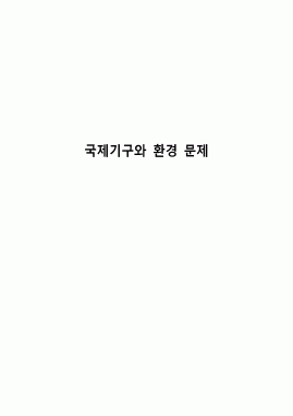 국제기구와 환경 문제-1페이지