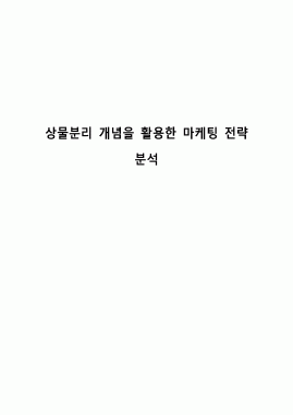 상물분리 개념을 활용한 마케팅 전략 분석-1페이지
