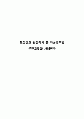 모성간호 관점에서 본 자궁경부암 문헌고찰과 사례연구-1페이지
