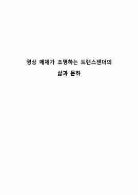 영상 매체가 조명하는 트랜스젠더의 삶과 문화-1페이지
