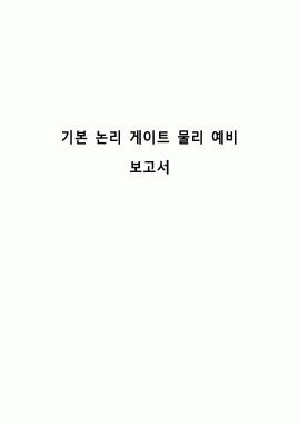 기본 논리 게이트 물리 예비 보고서-1페이지