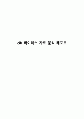 cih 바이러스 자료 분석 레포트-1페이지