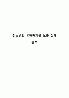 청소년의 유해매체물 노출 실태 분석-1페이지