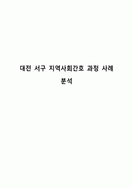 대전 서구 지역사회간호 과정 사례 분석-1페이지