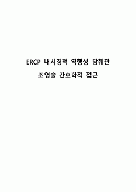 ERCP 내시경적 역행성 담췌관 조영술 간호학적 접근-1페이지