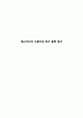 매스미디어 수용자의 욕구 충족 탐구-1페이지