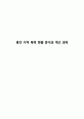 용인 지역 축제 현황 분석과 개선 과제-1페이지