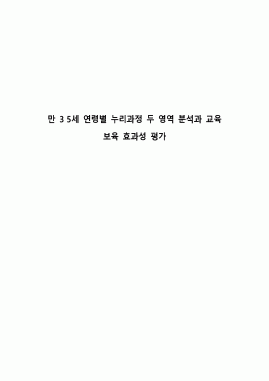 만 3 5세 연령별 누리과정 두 영역 분석과 교육 보육 효과성 평가-1페이지